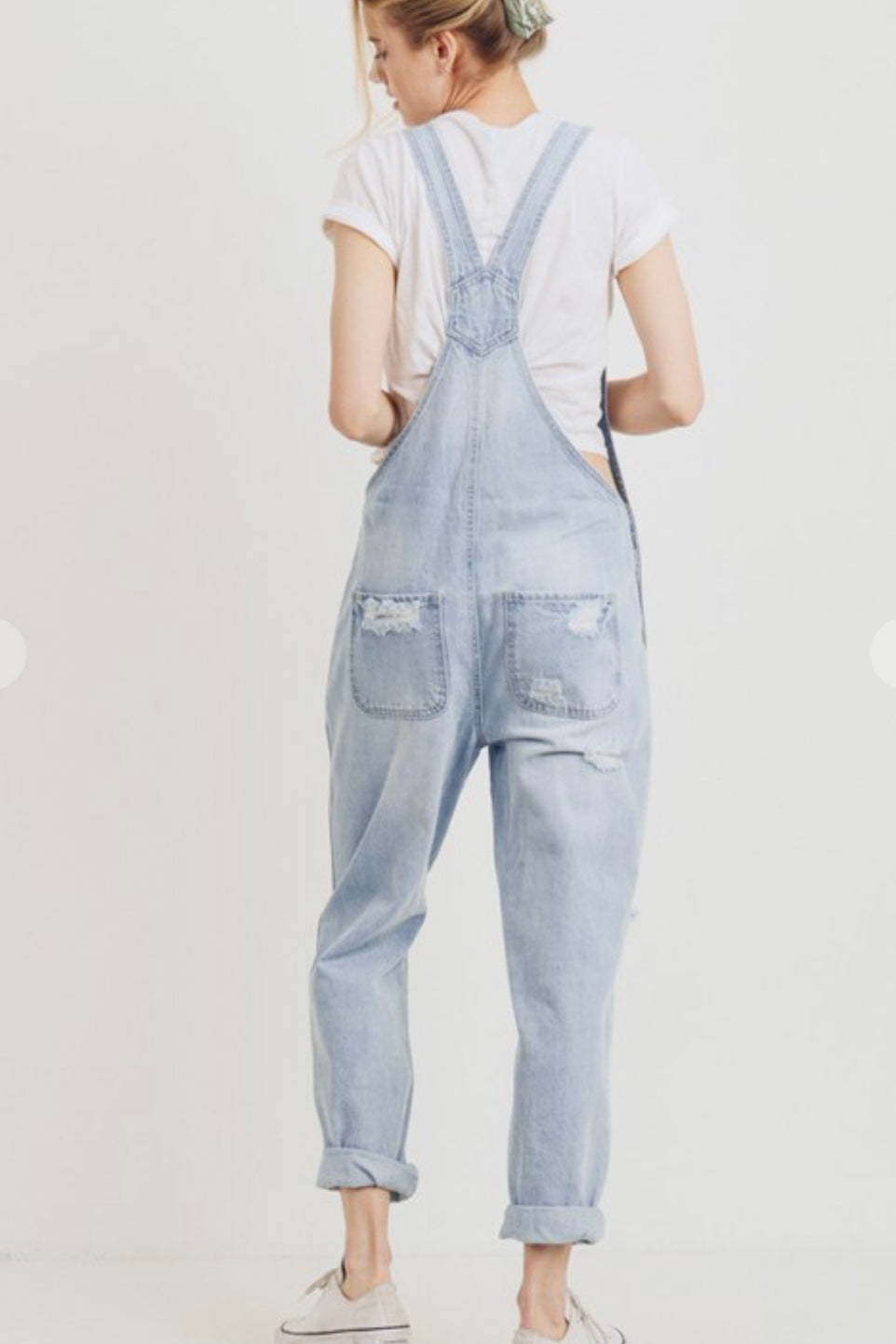 Olivia Distressed Light Wash Boyfriend Overalls – Aqua Bay Swim Co